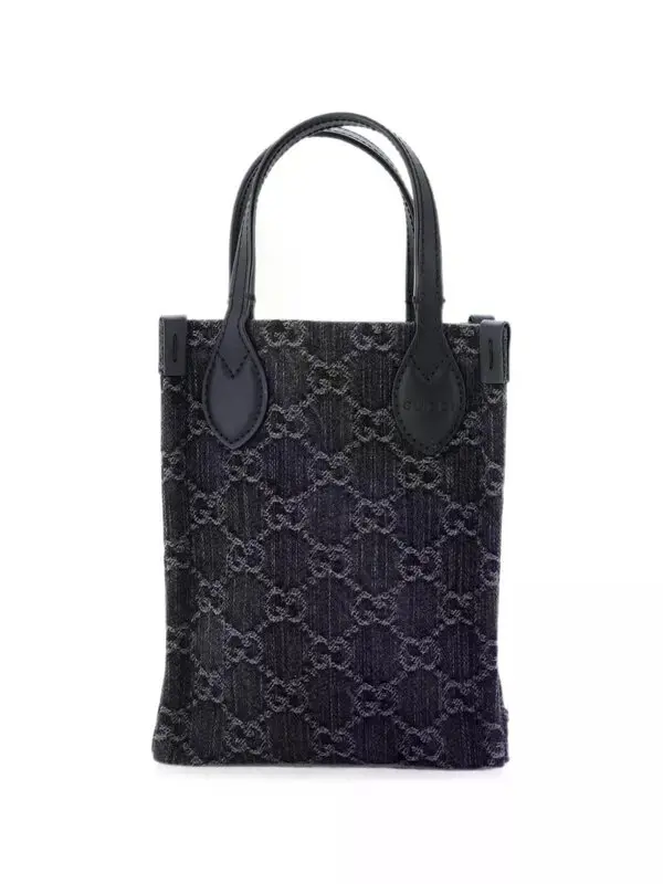 Gucci Vertical Gg Denim Mini Tote Bag