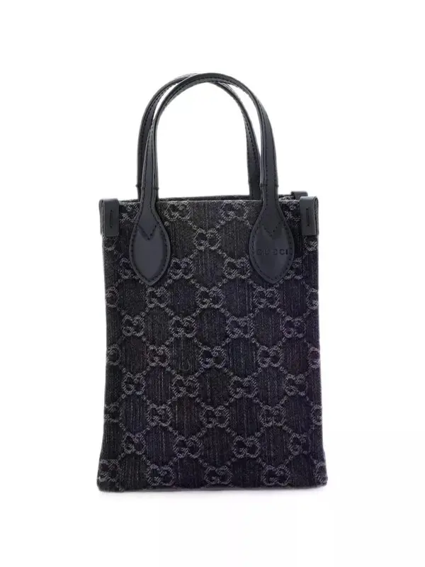Gucci Vertical Gg Denim Mini Tote Bag