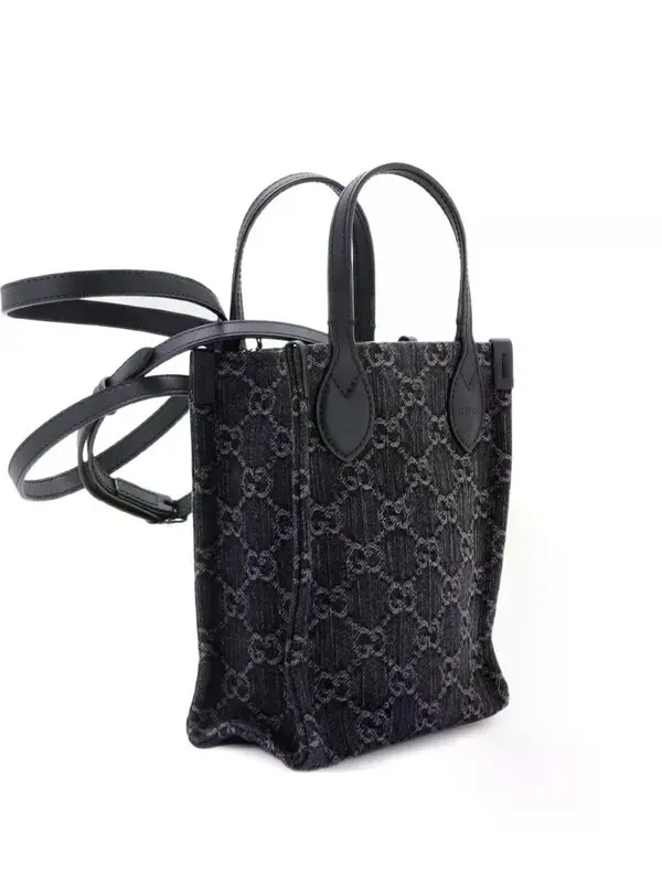 Gucci Vertical Gg Denim Mini Tote Bag