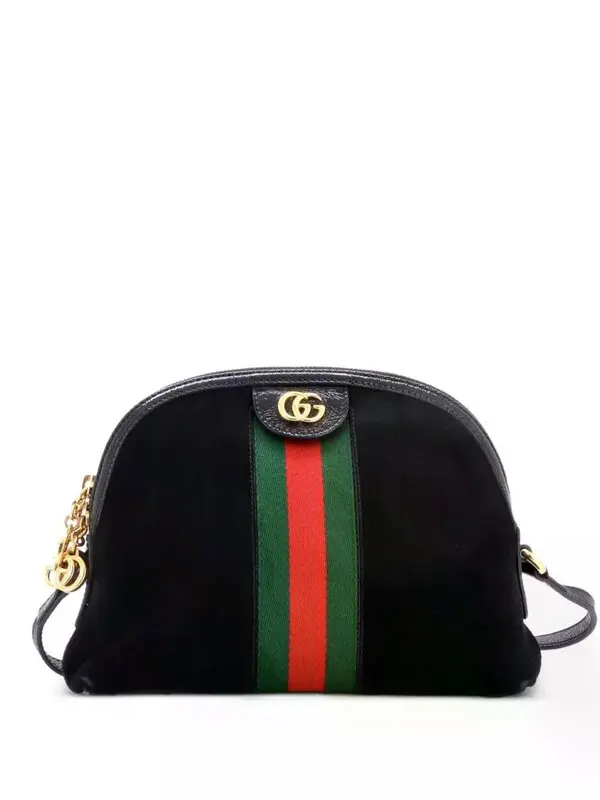 Gucci Ophidia Dome Shoulder Bag Suede Small Crossbody Bag - Black