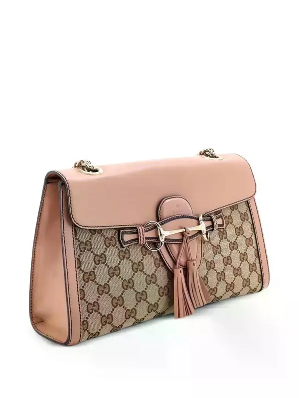 Gucci Gg Canvas And Leather Medium Shoulder Bag