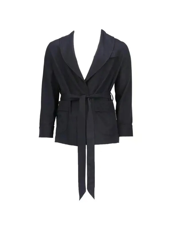 Isaia Belted Shawl-lapel Robe - Black