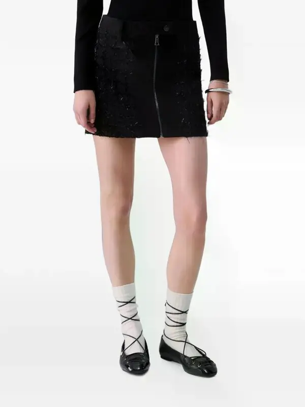 Liu Jo Bouclé Mini Skirt With Zip