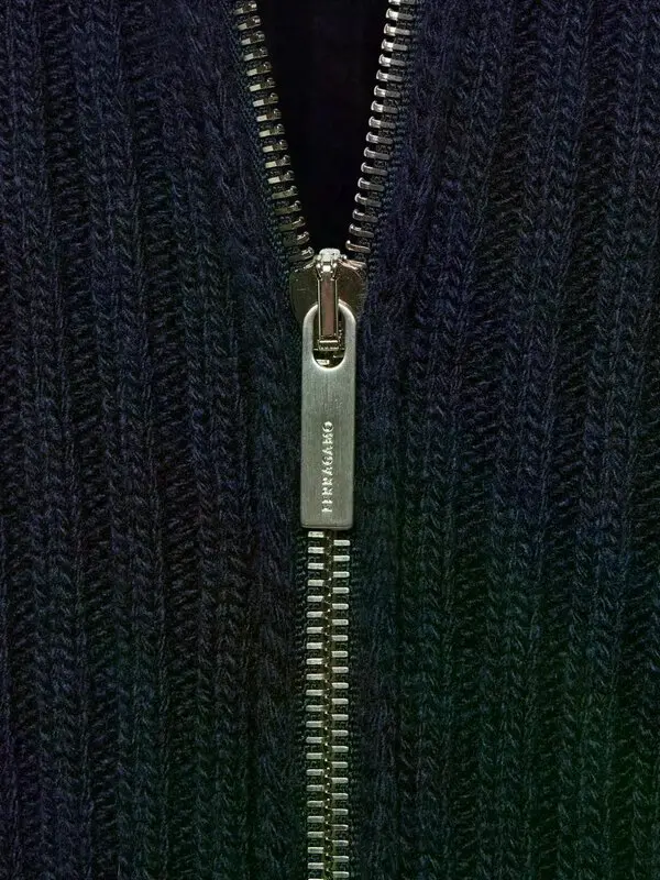 FERRAGAMO Hooded Wool Cardigan With Zip Fastening