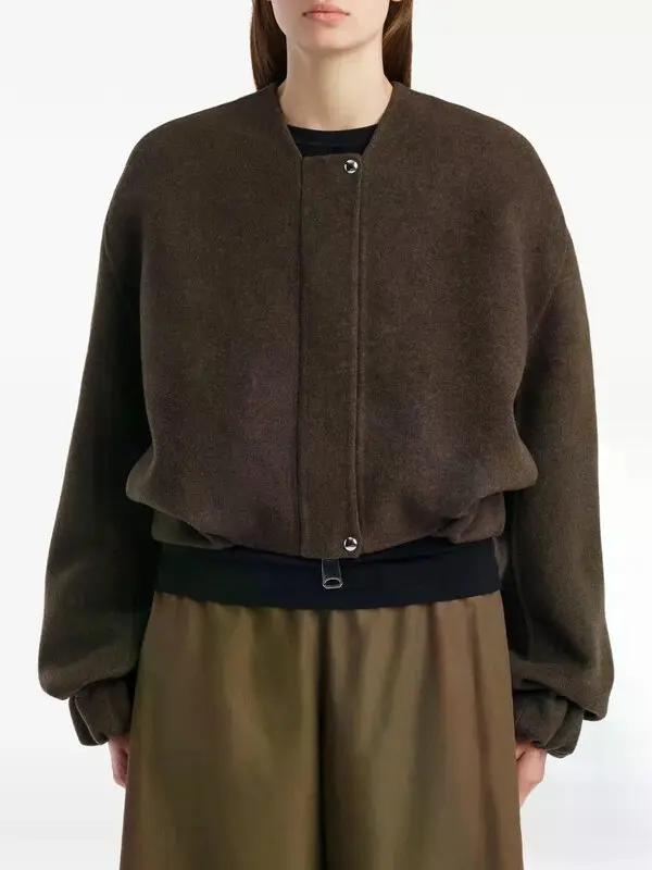 Khaite Cordan Jacket In Army Melange