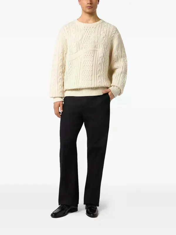 Philipp Plein Star Cable-knit Sweater