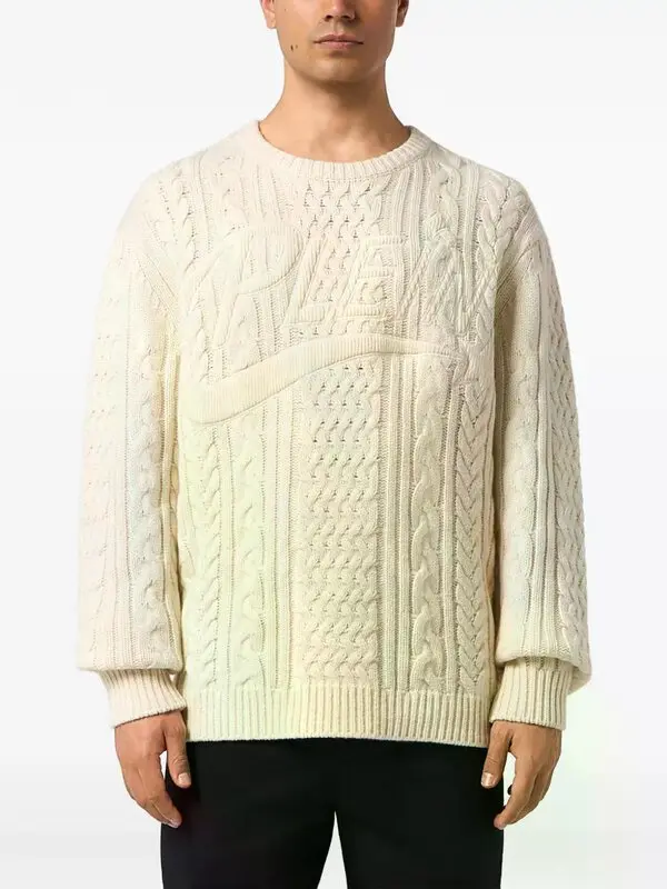 Philipp Plein Star Cable-knit Sweater
