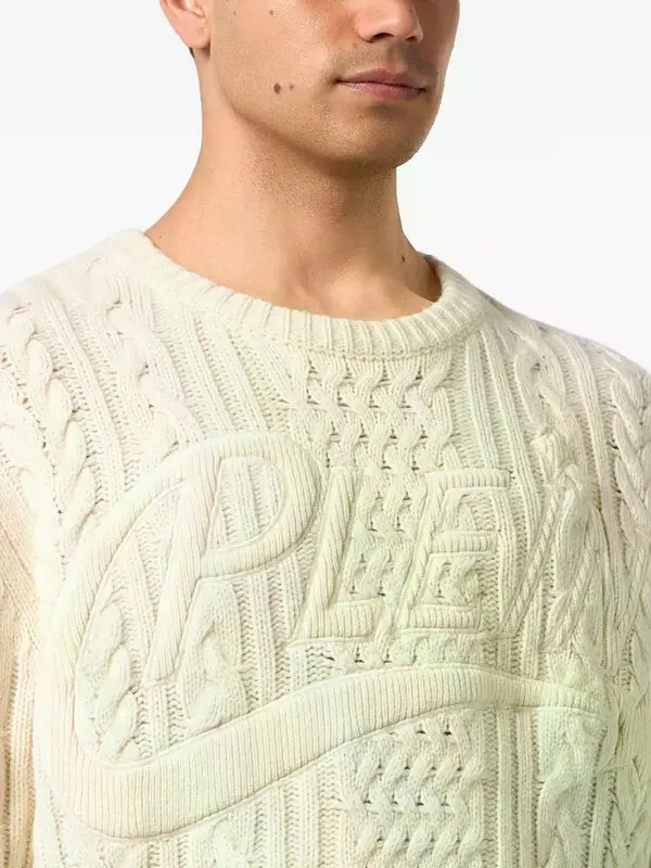 Philipp Plein Star Cable-knit Sweater