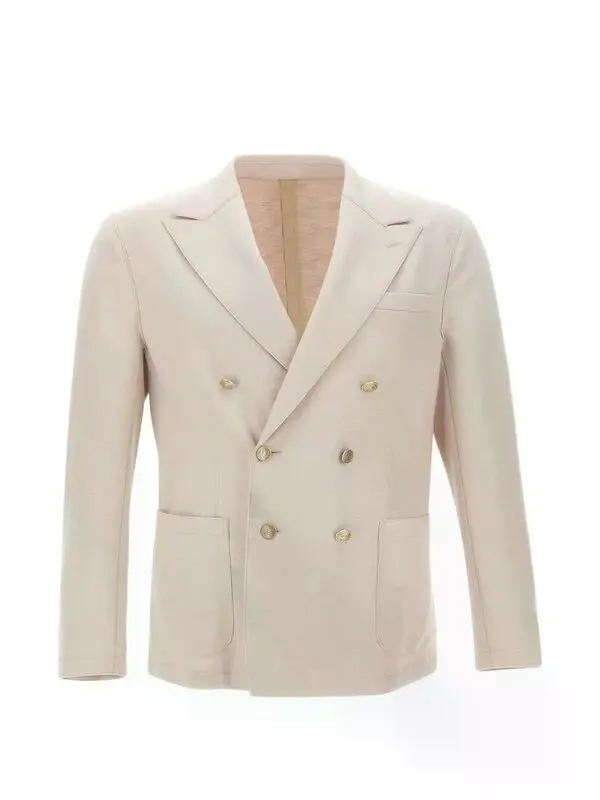 Eleventy Double-breasted Peak-lapel Blazer
