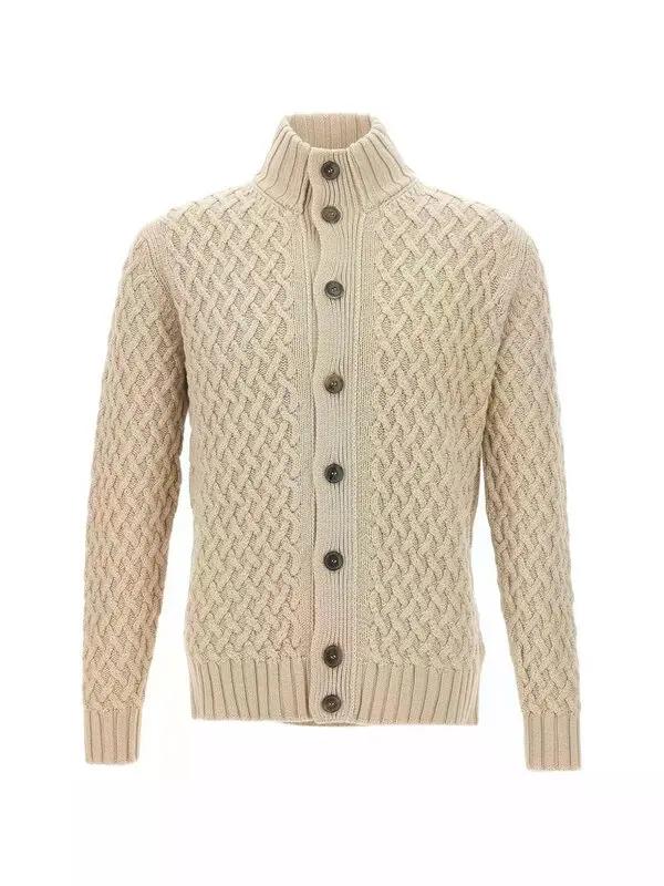 FILIPPO DE LAURENTIIS Cable-knit Button-up Cardigan
