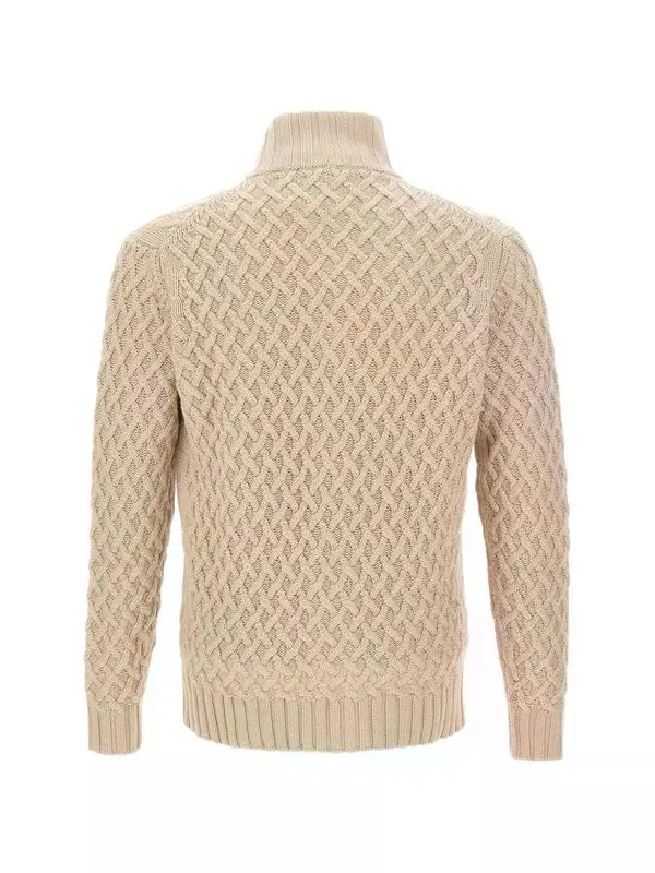 FILIPPO DE LAURENTIIS Cable-knit Button-up Cardigan