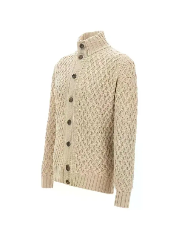 FILIPPO DE LAURENTIIS Cable-knit Button-up Cardigan