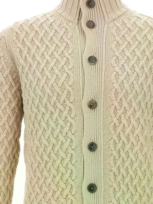 FILIPPO DE LAURENTIIS Cable-knit Button-up Cardigan