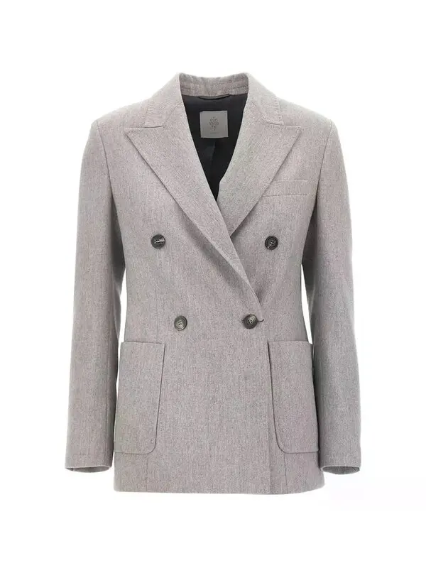 Eleventy Double-breasted Peak-lapel Blazer