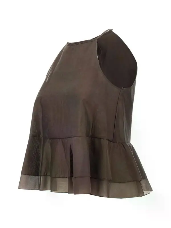 KAOS Ruffled Tie-fastening Top