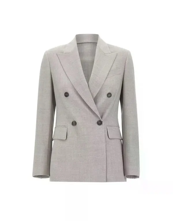 Eleventy Double-breasted Peak-lapel Blazer