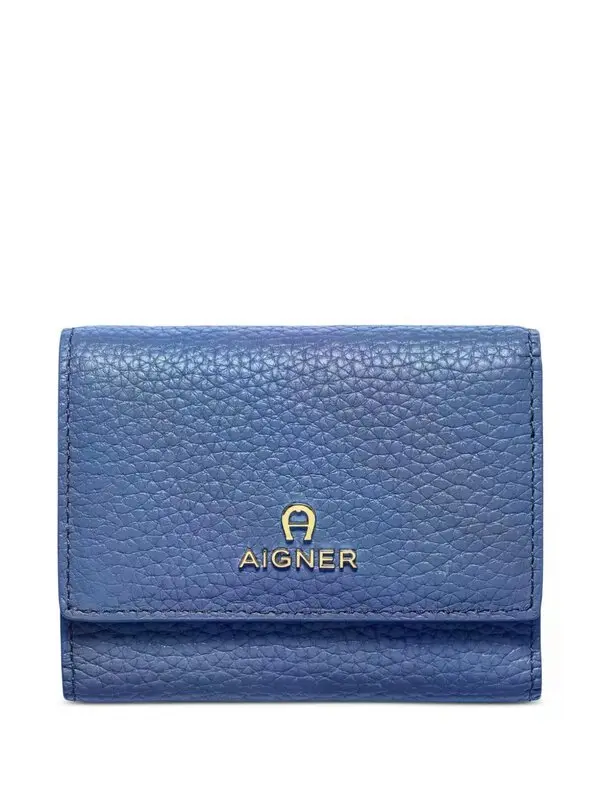 AIGNER Ivy Pebbled-leather Wallet - Blue