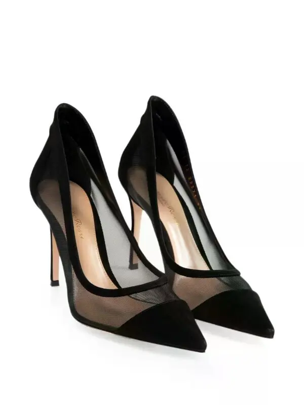 GIANVITO ROSSI Suede Mesh Pumps