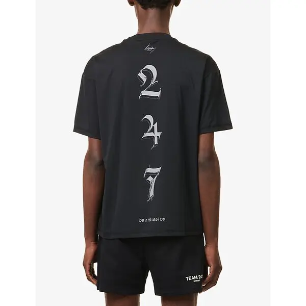 247 BY REPRESENT Noble Logo-print Stretch-jersey T-shirt