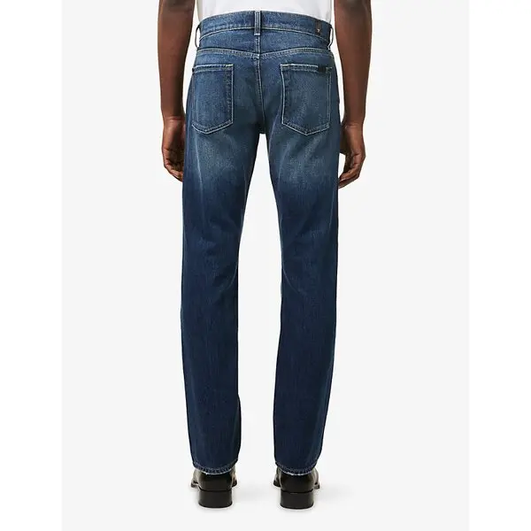 7 For All Mankind Straight Mid-rise Denim Jeans