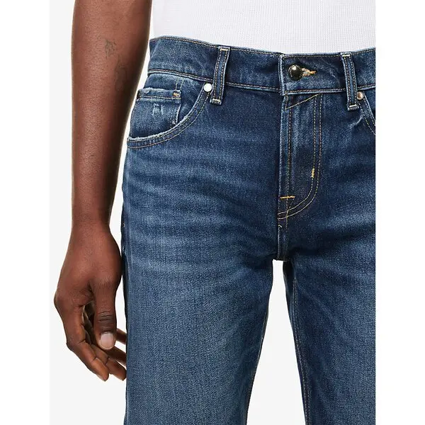 7 For All Mankind Straight Mid-rise Denim Jeans