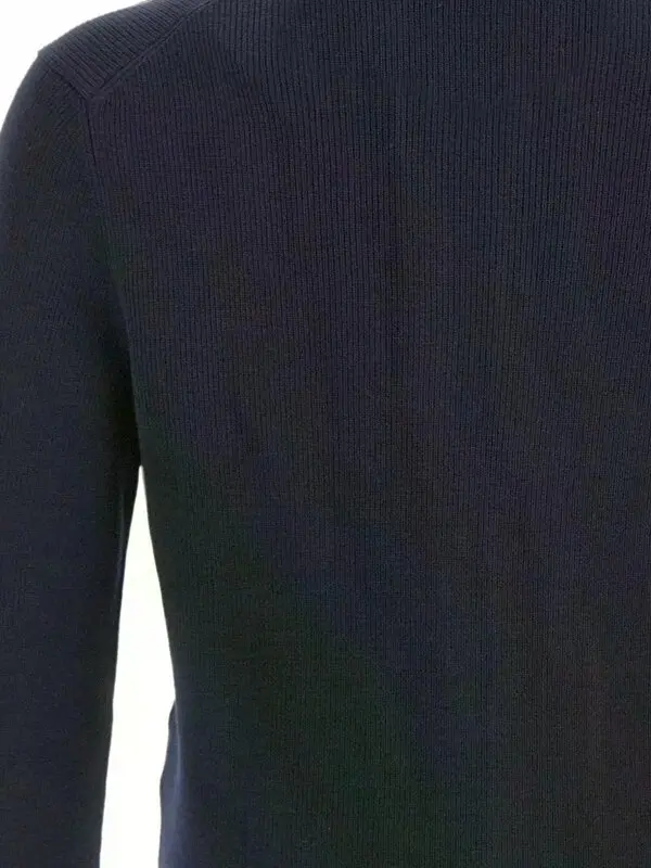 GRAN SASSO Ribbed-knit Virgin-wool Polo Shirt