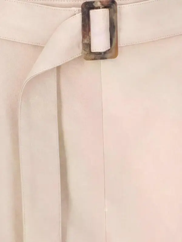Isaia Belted Front-slit Skirt