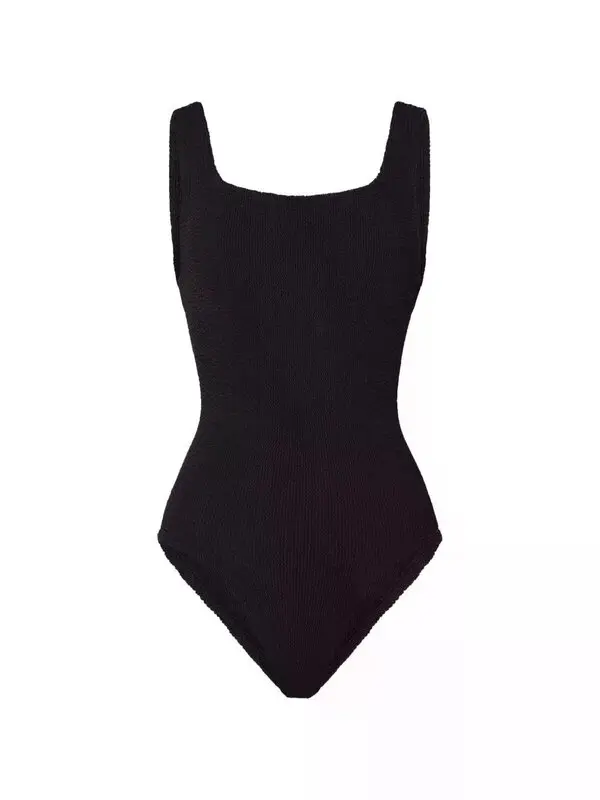 Hunza G Crinkle-effect Square Neck Swimsuit