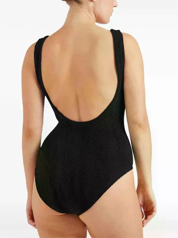 Hunza G Crinkle-effect Square Neck Swimsuit