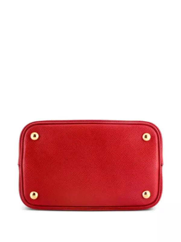 Prada Saffiano Leather Medium Bucket Bag - Red