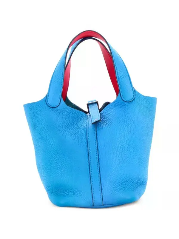Hermès Eclat Picotin Lock Bag Clemence Pm - Blue