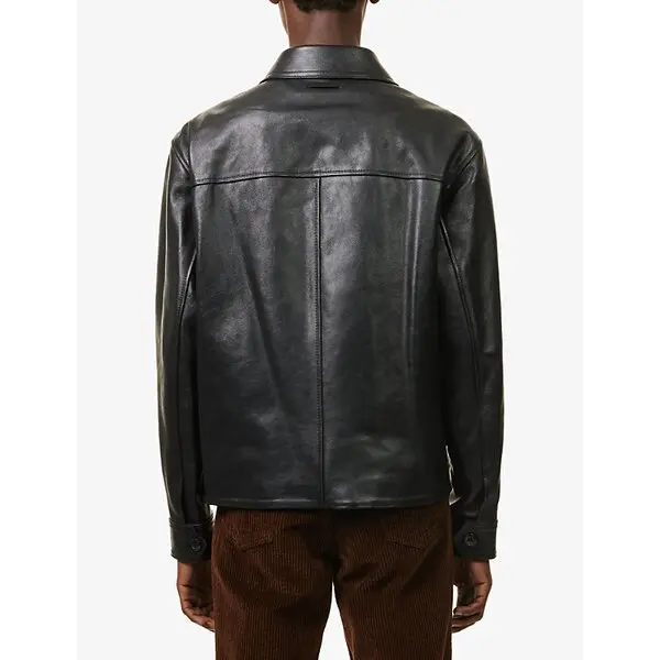 Marni Contrast Zip-up Leather Jacket
