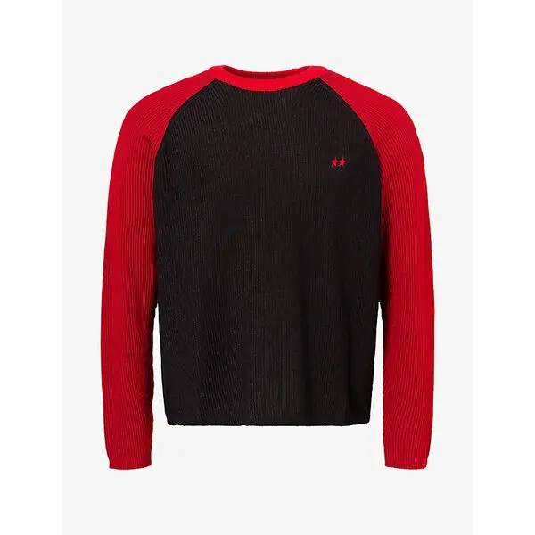 TWOJEYS Colour-block Rib-knit Jumper
