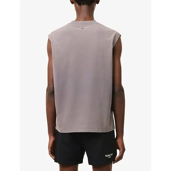 247 BY REPRESENT Fallen Angel Graphic Print Cotton-jersey Tank Top