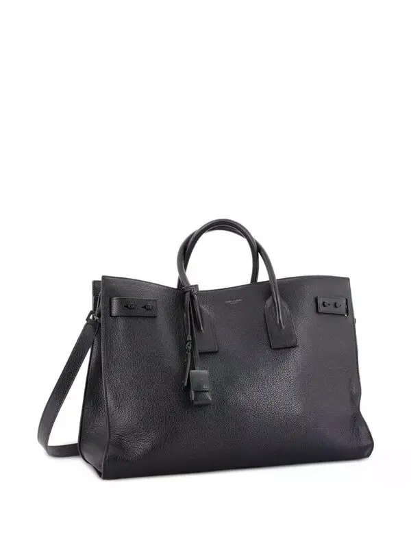 Saint Laurent Sac De Jour Souple Leather Large Satchel - Black