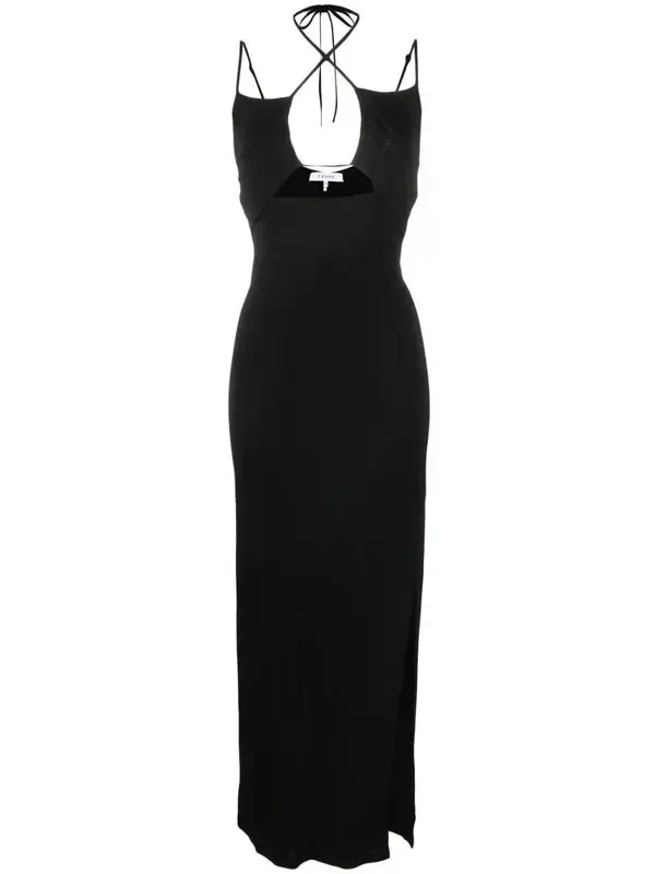 FRAME Cut-out Halterneck Dress