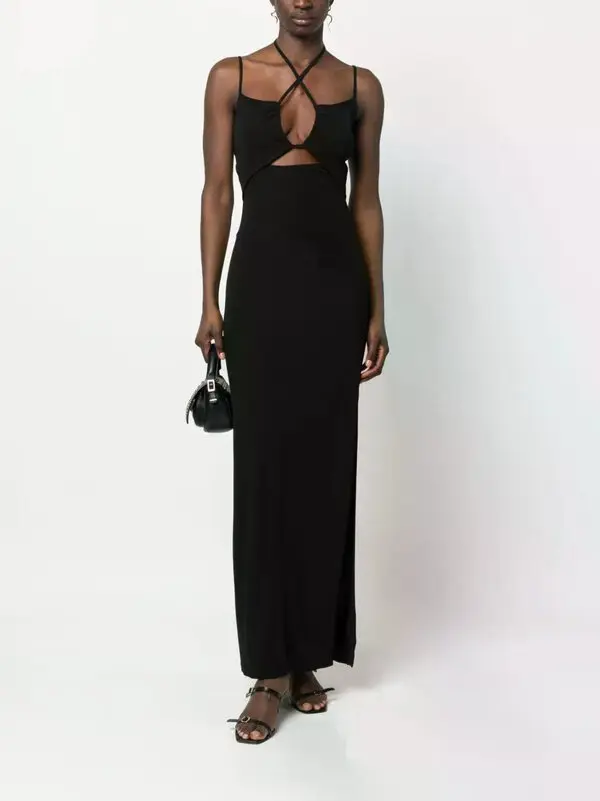 FRAME Cut-out Halterneck Dress