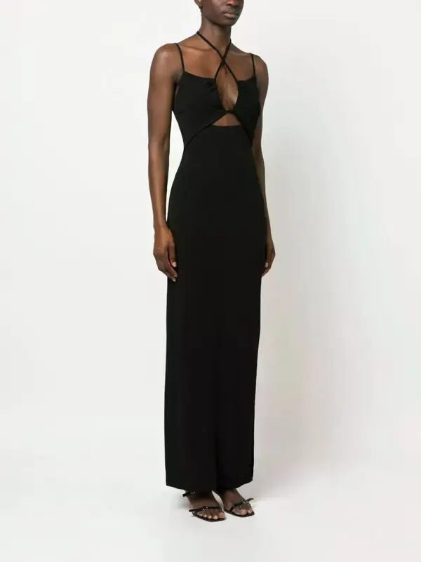 FRAME Cut-out Halterneck Dress