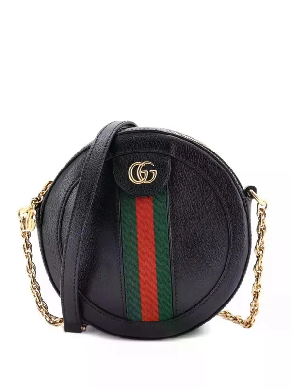 Gucci Ophidia Round Shoulder Bag Mini Crossbody Bag - Black