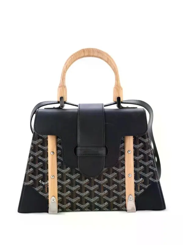 Goyard Saigon Top Handle Bag Coated Canvas With Leather Pm Satchel