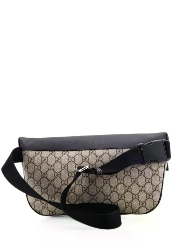 Gucci Gg Coated Canvas With Leather Large Belt Bag