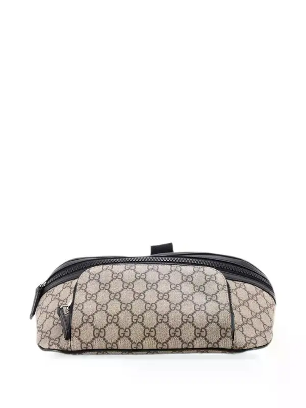 Gucci Gg Coated Canvas With Leather Large Belt Bag