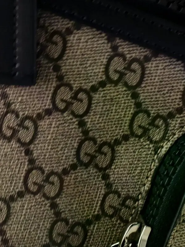 Gucci Gg Coated Canvas With Leather Large Belt Bag