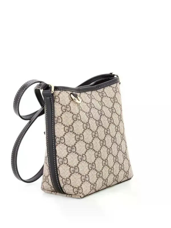Gucci Gg Emblem Gg Coated Canvas Small Bucket Bag