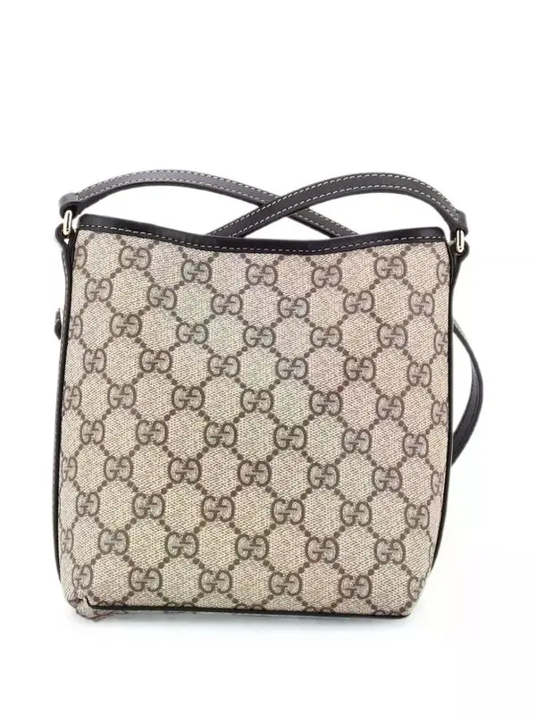 Gucci Gg Emblem Gg Coated Canvas Small Bucket Bag