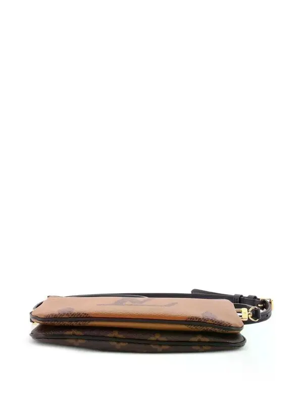 LOUIS VUITTON Double Zip Pochette Reverse Monogram Giant Clutch Bag
