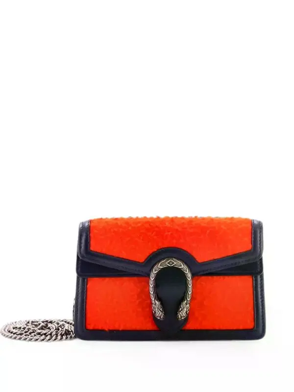 Gucci Dionysus Bag Wool And Leather Super Mini Crossbody Bag