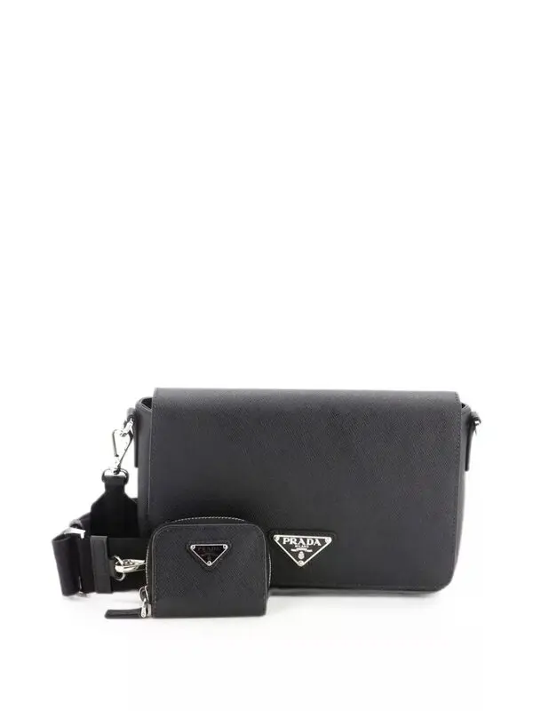 Prada Flap Messenger Bag Saffiano Leather Crossbody Bag