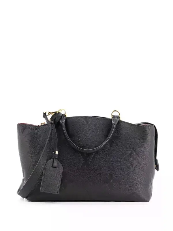 LOUIS VUITTON Petit Palais Handbag Monogram Empreinte Giant Satchel - Black