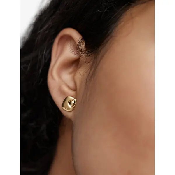 Monica Vinader 18ct Yellow Vermeil Stud Earrings